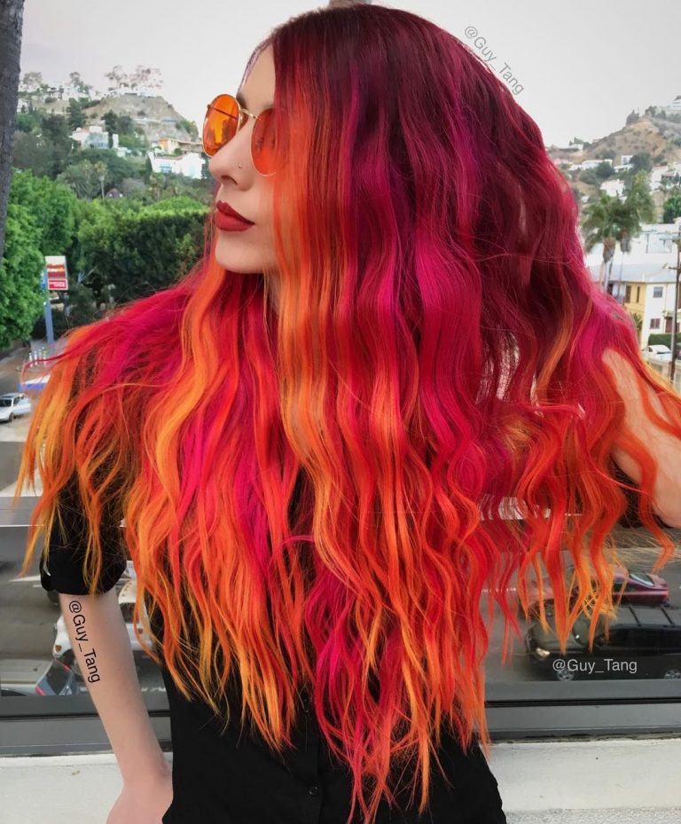 10 Ombre Fire Hairstyle Color Ideas | BeautyWayMag