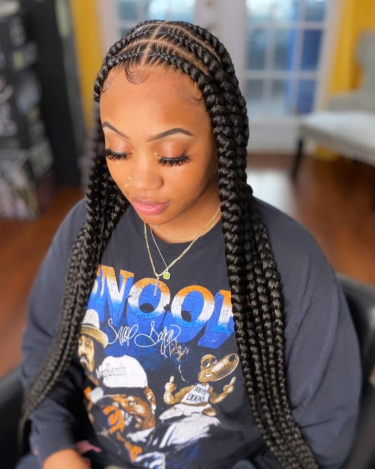 25 Middle Part Tribal Braids Ideas | BeautyWayMag