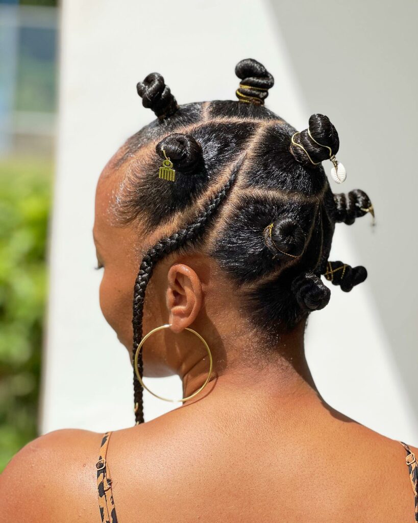 21 Bantu Knots Hairstyles For Natural Hair | BeautyWayMag
