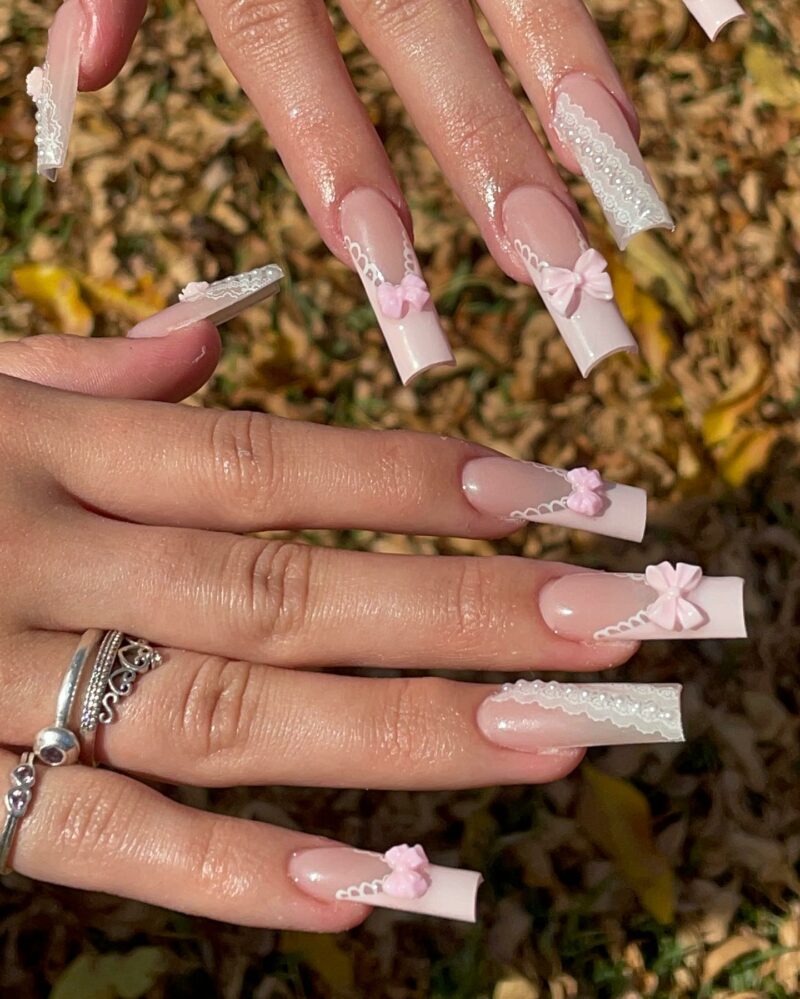 37 Coquette Nails Styles For The Year | BeautyWayMag