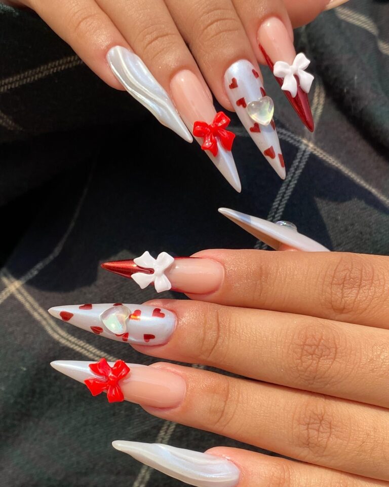 37 Coquette Nails Styles For The Year | BeautyWayMag