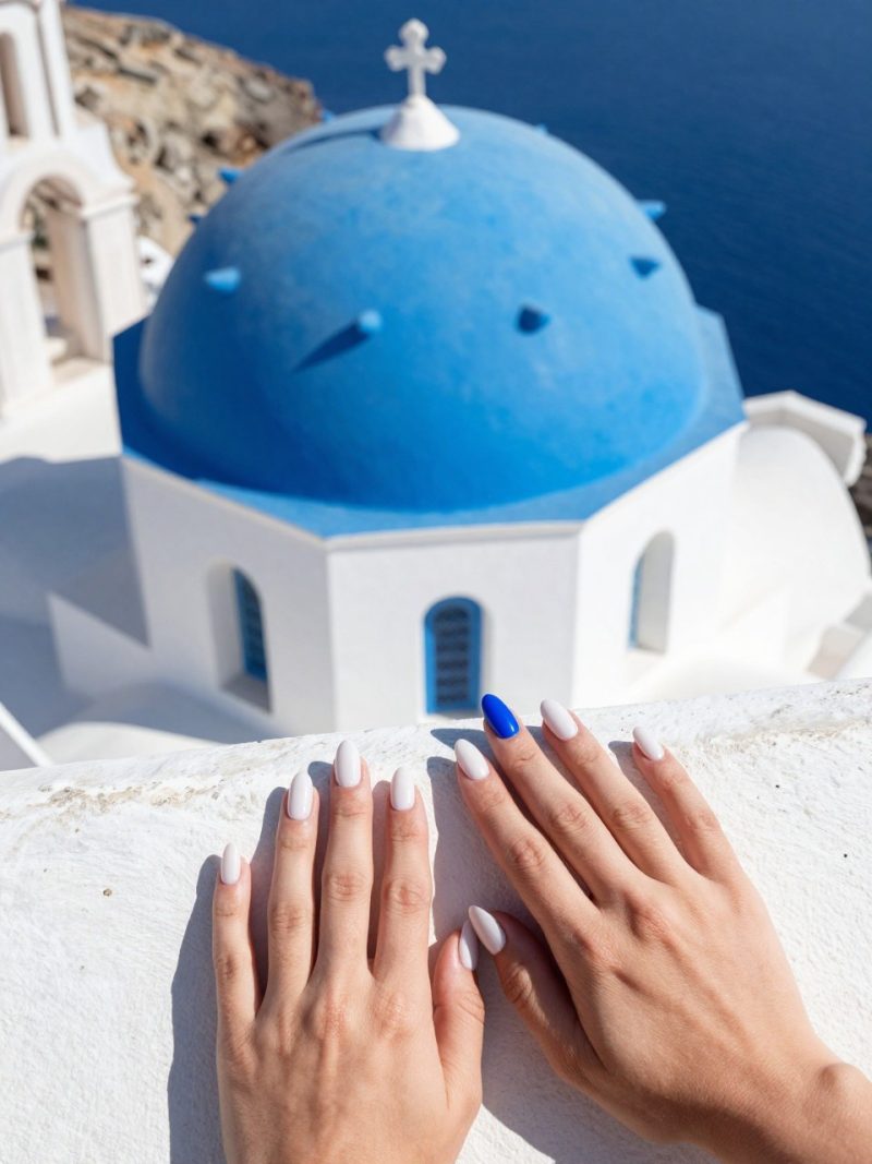 21 Nail Ideas for a Greece Vacation | BeautyWayMag