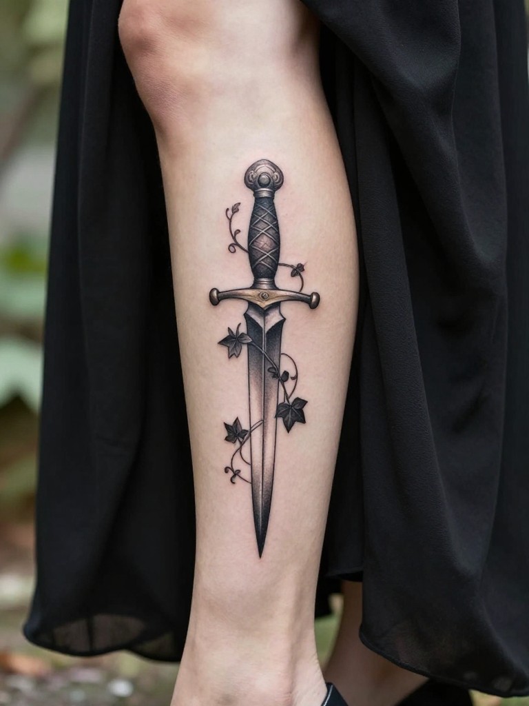 15 Sharp Gothic Dagger Tattoo Ideas | BeautyWayMag