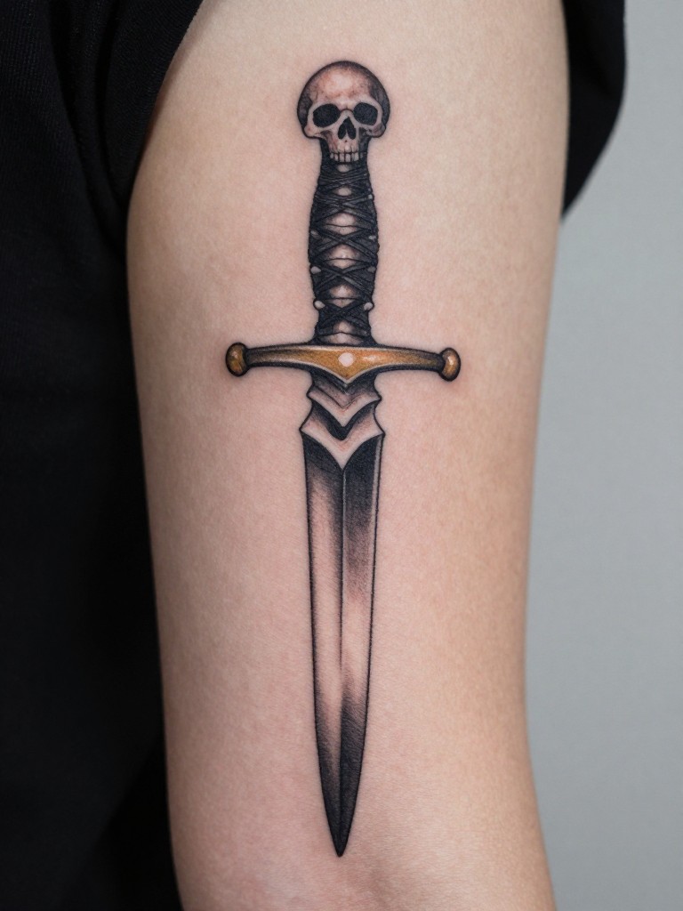 15 Sharp Gothic Dagger Tattoo Ideas | BeautyWayMag