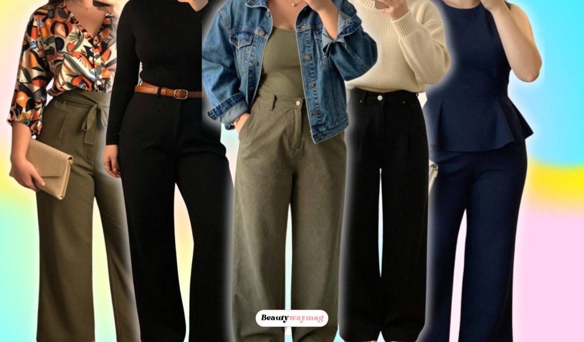15 Flattering Plus Size Wide Leg Pants Outfit Ideas | BeautyWayMag