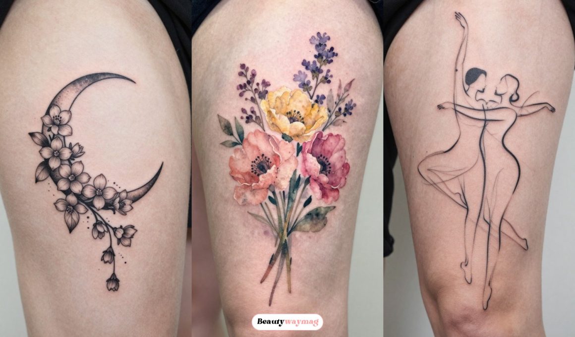 19 Pretty Thigh Tattoo Ideas for Women | BeautyWayMag