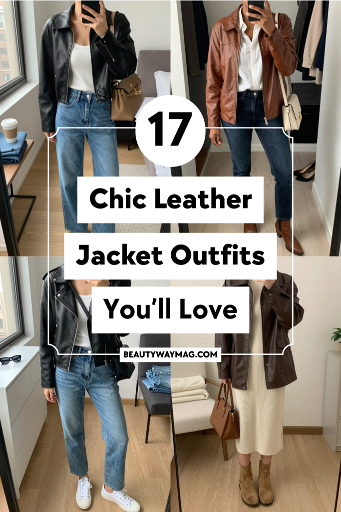 17 Chic Leather Jacket Outfits For Women | BeautyWayMag